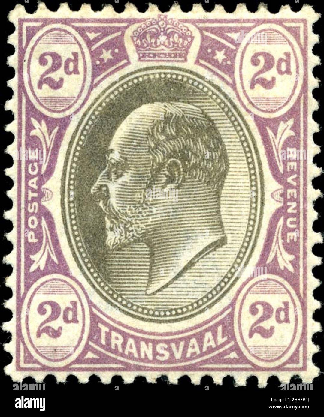 Stamp Transvaal 1902 2p Stock Photo - Alamy