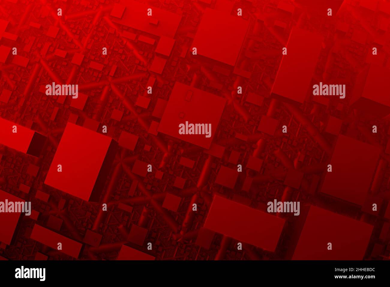 nanotechnology concept, microchips and electronics, honeycomb, 3d ...