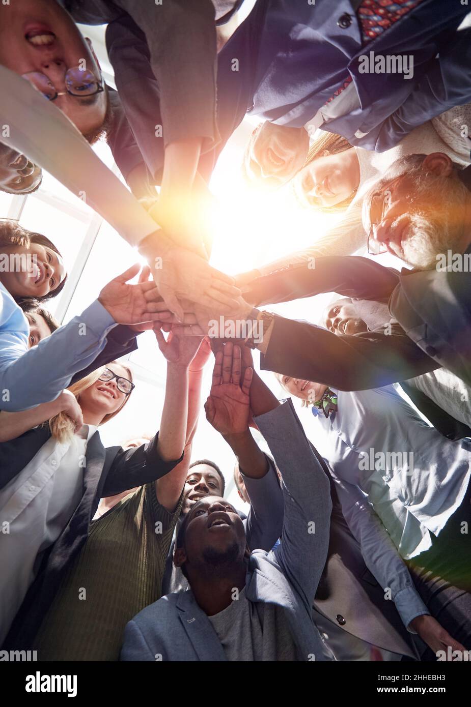 Team building trust teamwork unity hi-res stock photography and images ...