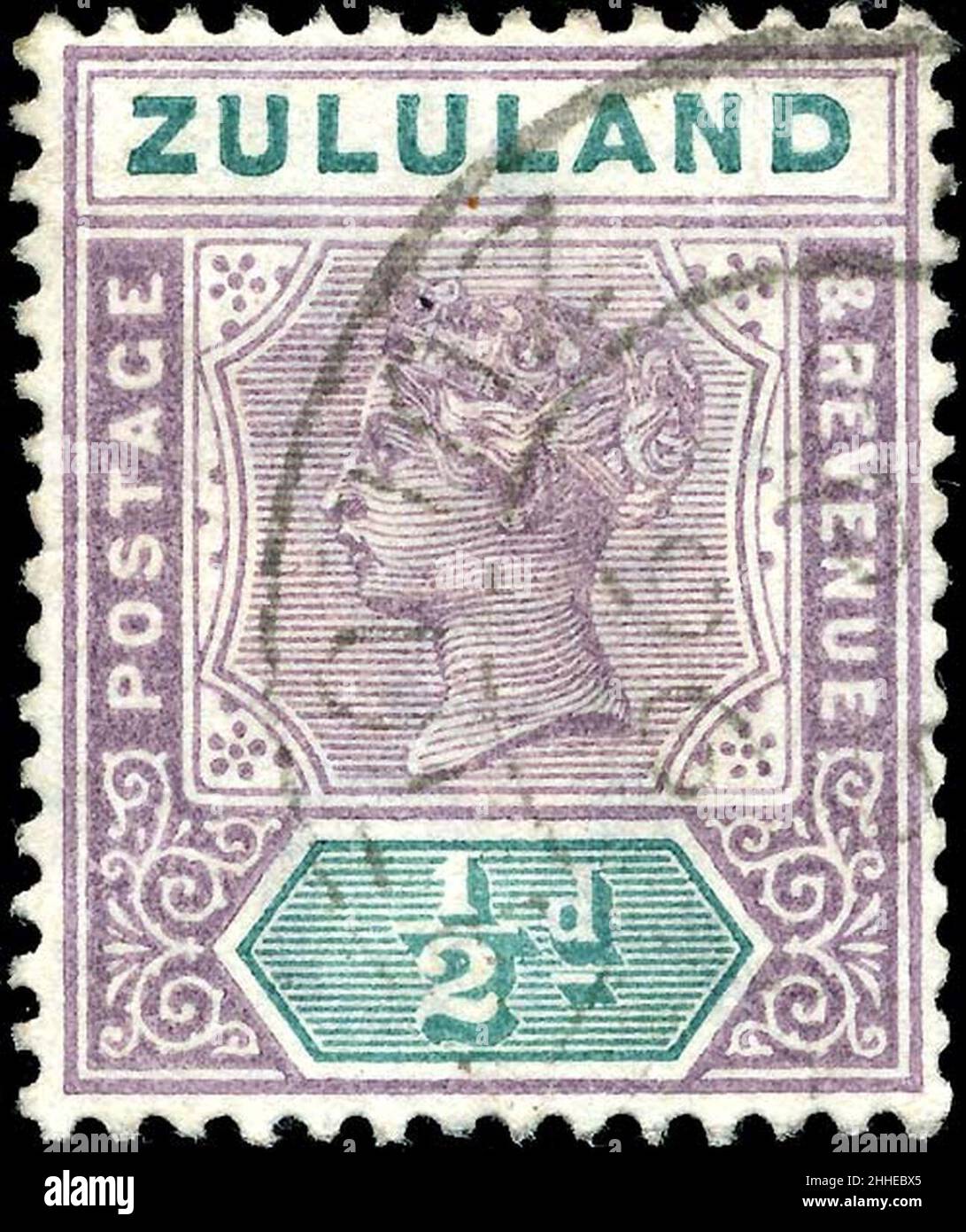 Stamp Zululand 1894 0.5p Stock Photo - Alamy