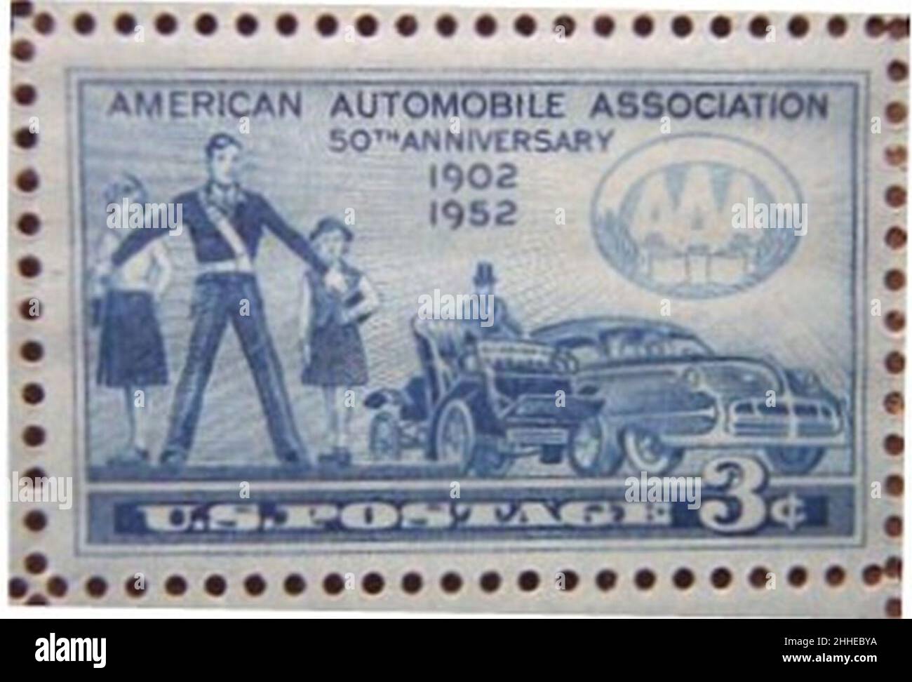 Stamp US AAA 50th Anniversary 3-cent Stock Photo - Alamy