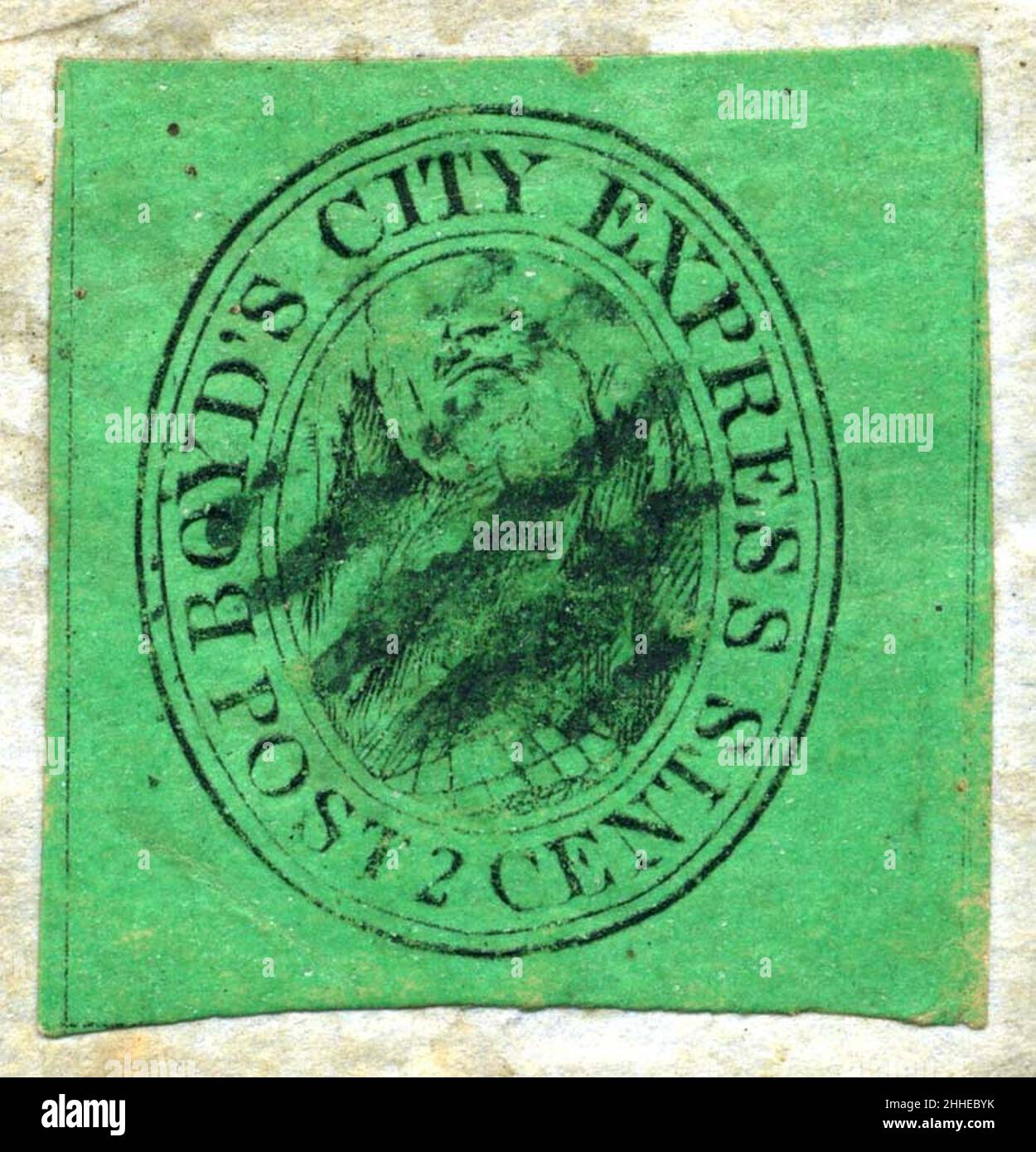 Stamp US local Boyds City Express 2c Stock Photo - Alamy