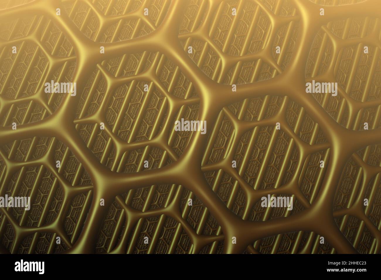 nanotechnology concept, microchips and electronics, honeycomb, 3d ...