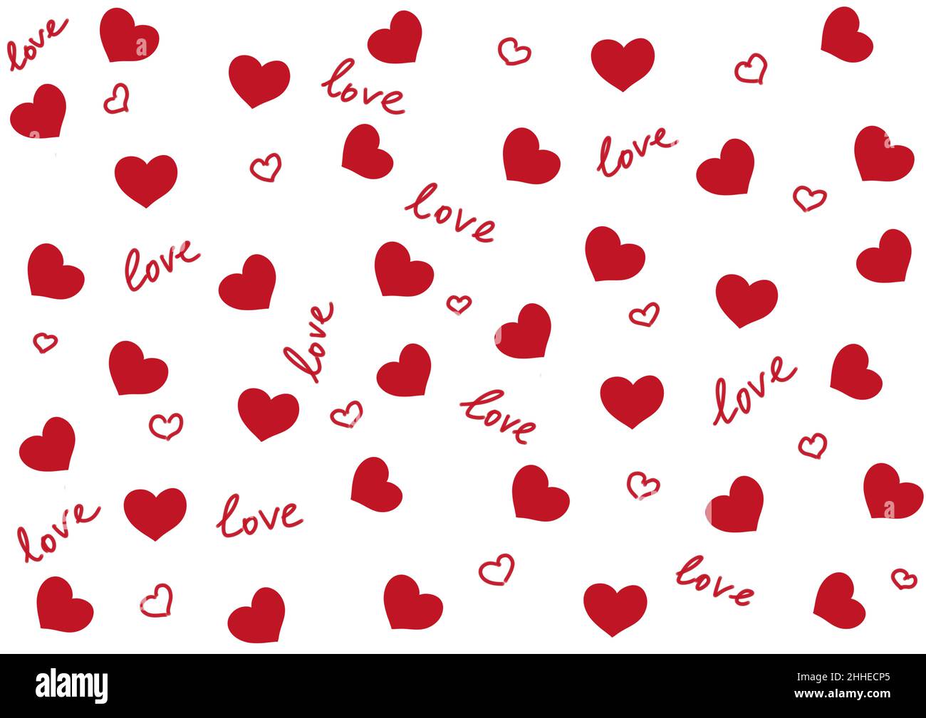 Abstract art background with lettering love and symbol heart shape for ...