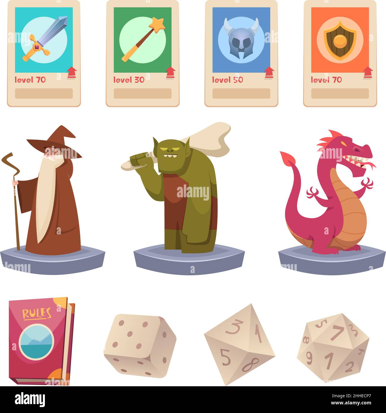 Role play games. Dnd polygonal dice for multiplayer fantasy games rpg ...