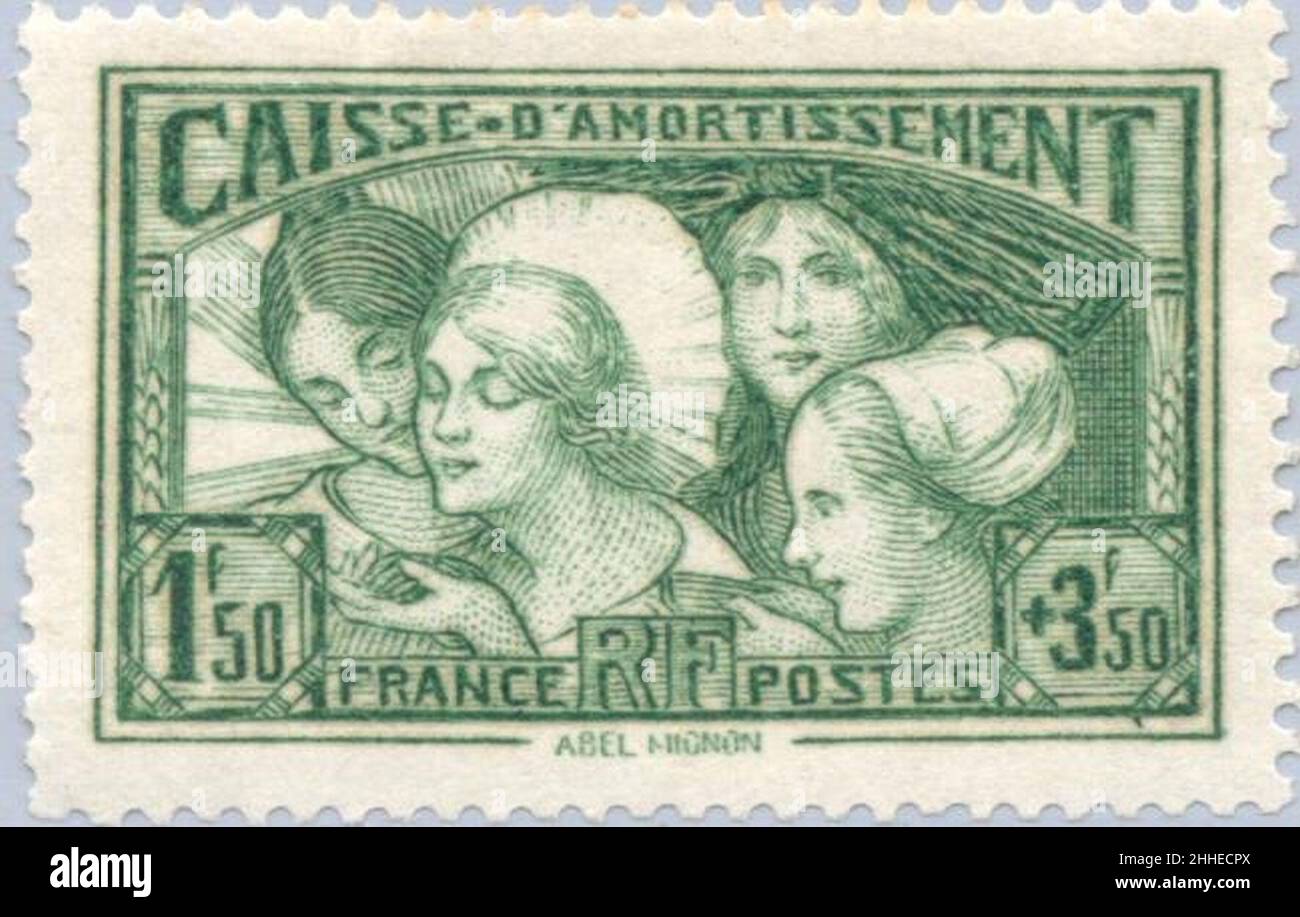 Stamp-France 1931 Caisse d'Amortissement Stock Photo - Alamy