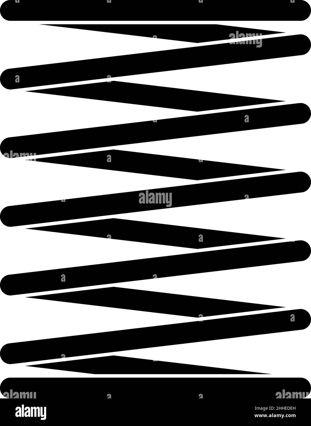 Spiral steel spring. Flexible metal wire helix Stock Vector Image & Art ...