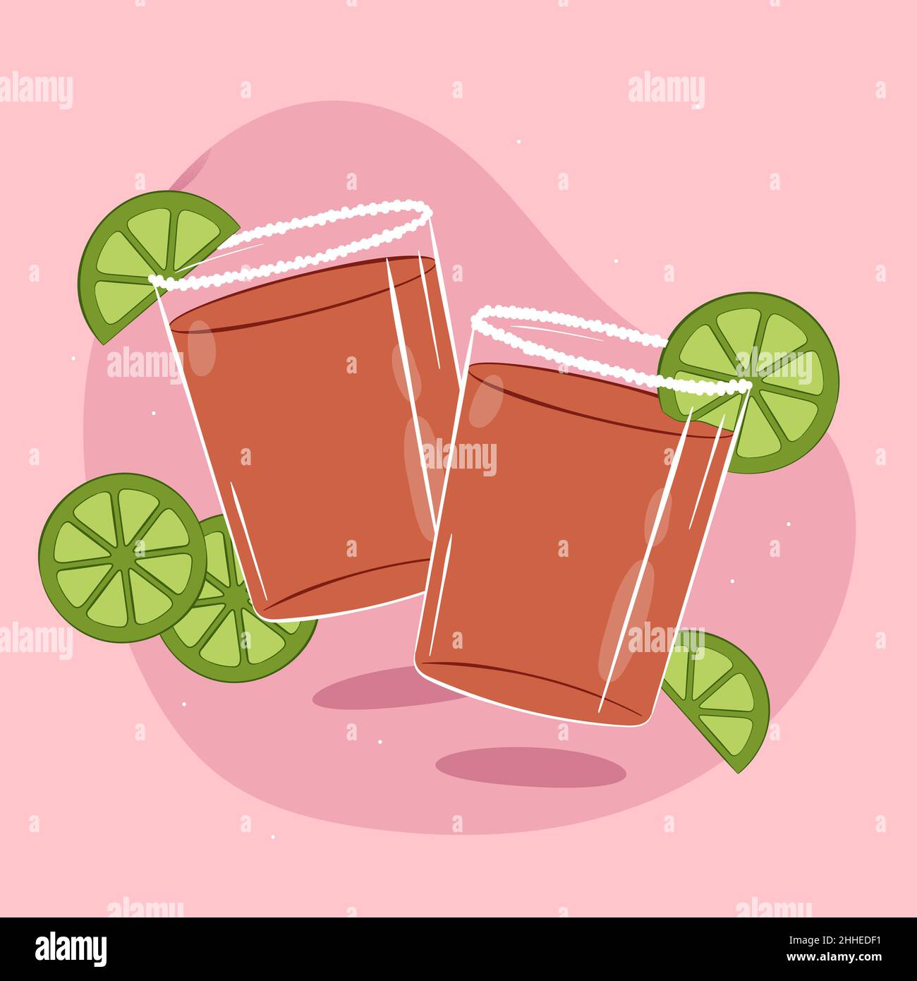 Hand drawn fresh michelada illustration Vector illustration Stock ...