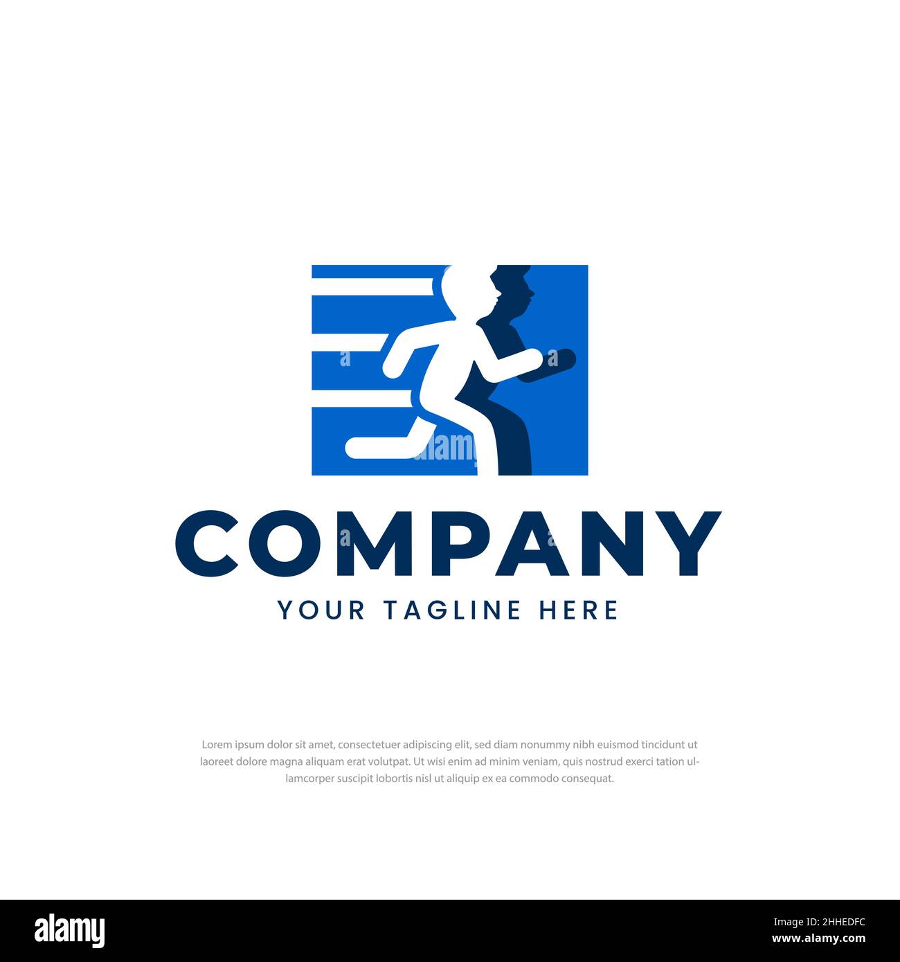 Running Man Design Delivery Sports Fitness Logo design vector template ...