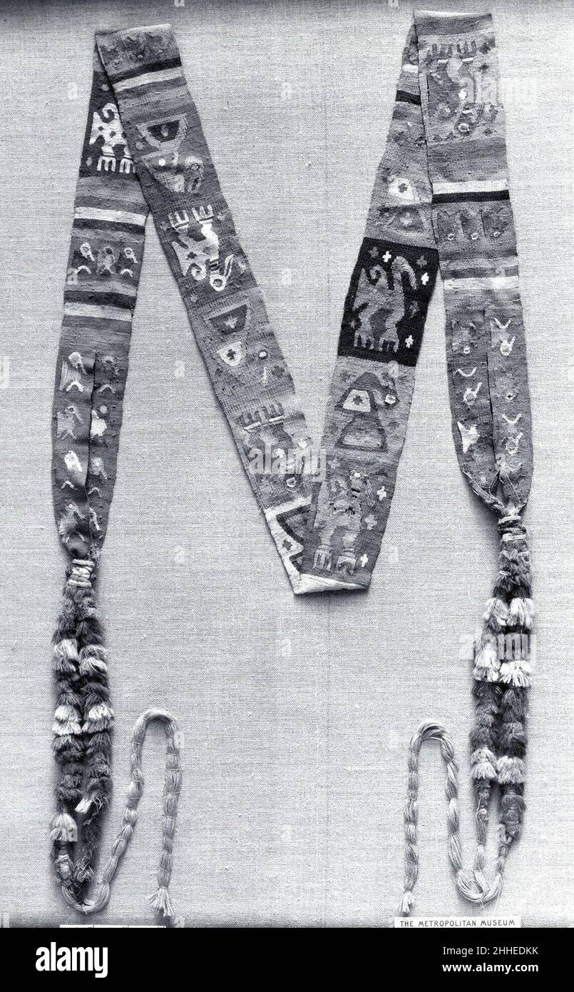 Sash 12th–15th century Chimú. Sash 307887 Stock Photo - Alamy