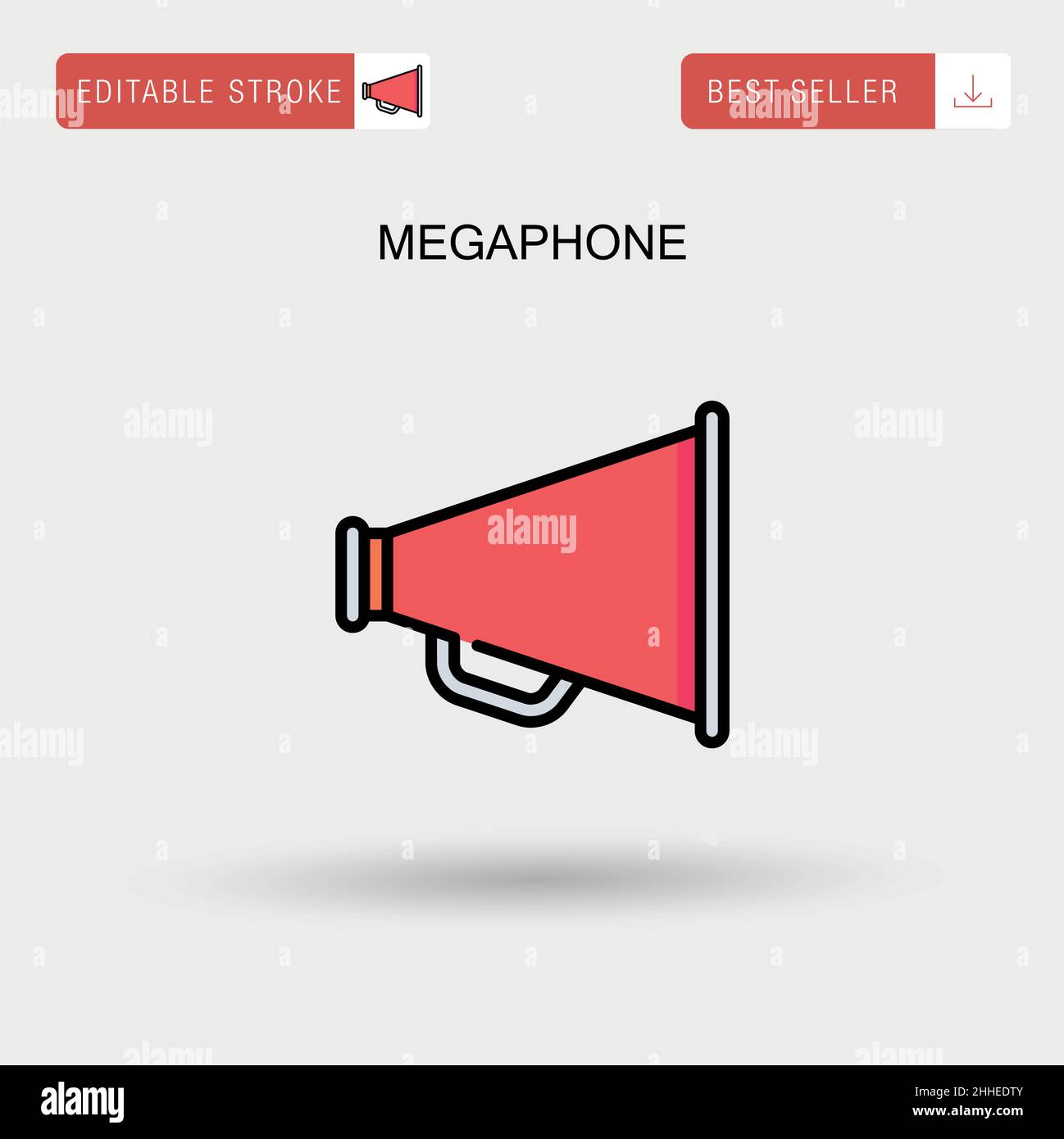 Megaphone Simple vector icon Stock Vector Image & Art - Alamy
