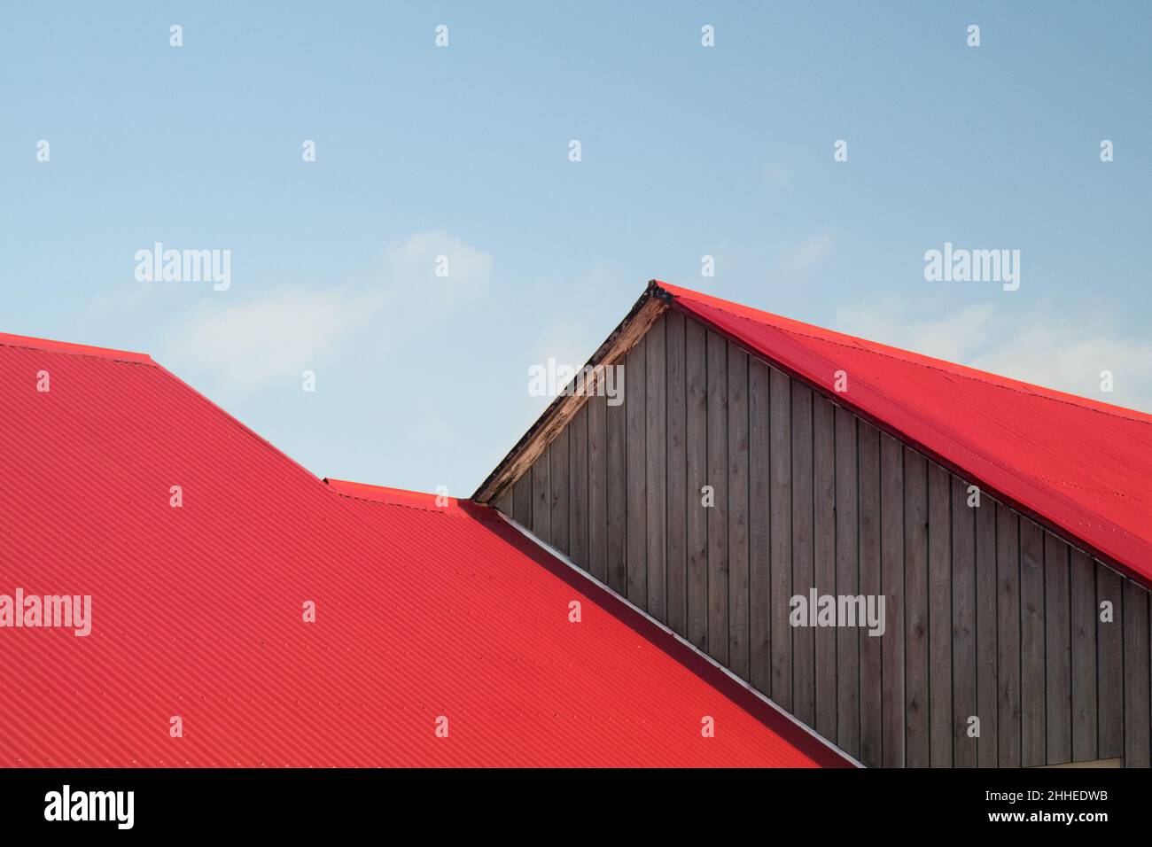 Iceland red rooves Stock Photo - Alamy
