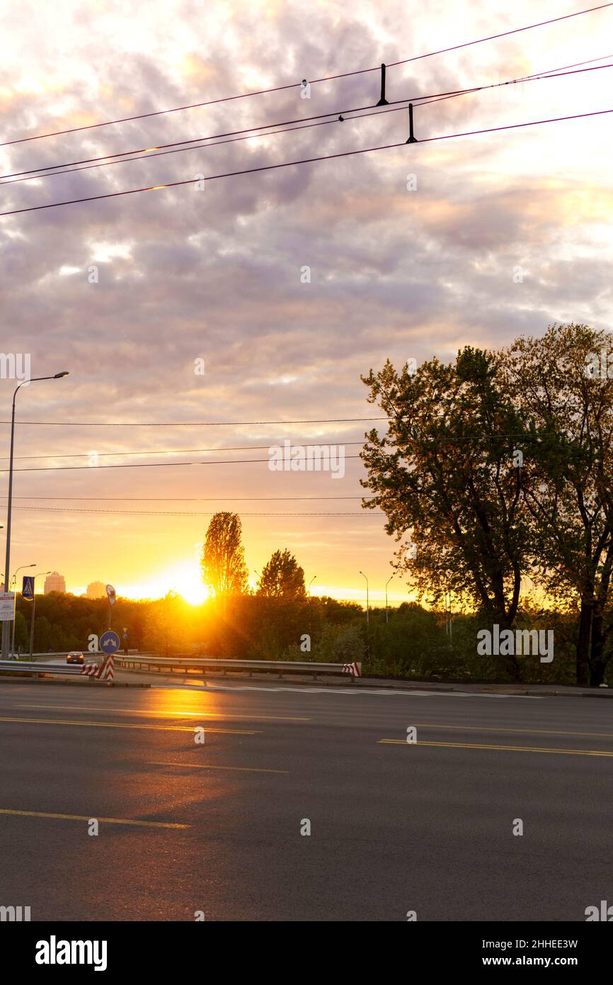 summer, heat, travel, weather, cityscape - background wide paved ...