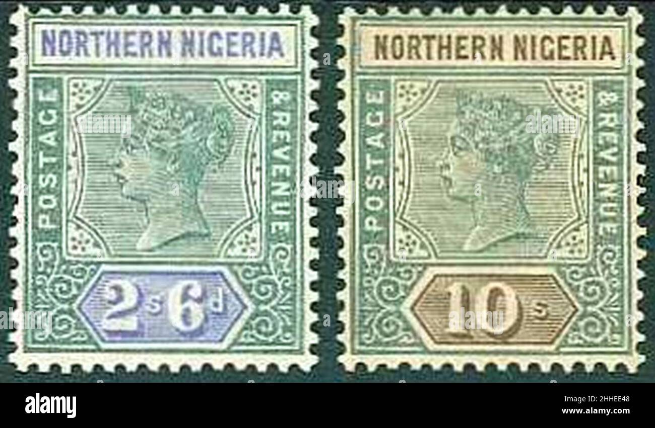 Stamps of Northern Nigeria Stock Photo - Alamy