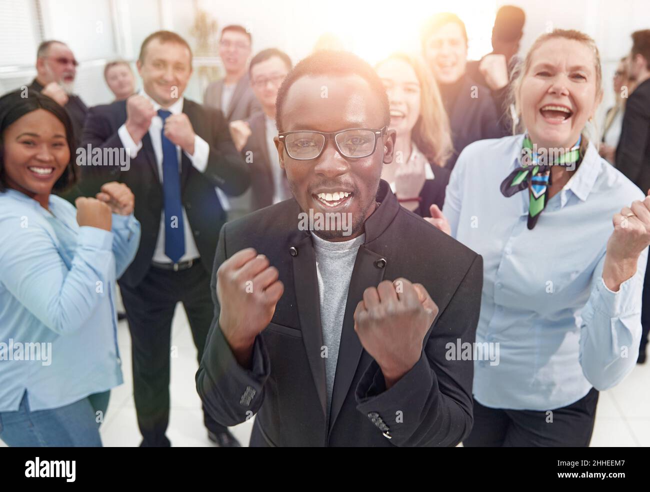 Successful entrepreneurs and business people achieving goals Stock ...