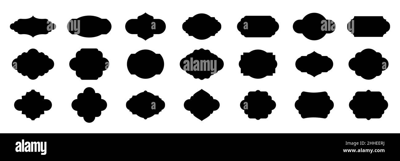 Retro tags, badge label set vector illustration. Black sticker quality ...