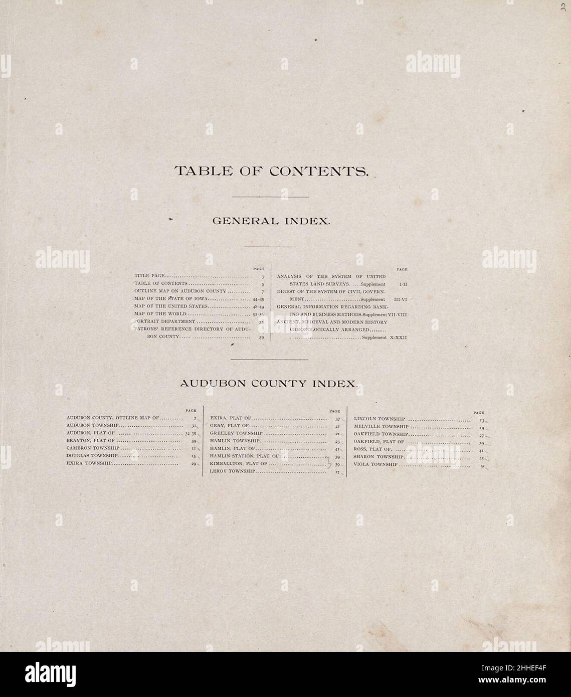 Standard atlas of Audubon County, Iowa - including a plat book of the ...