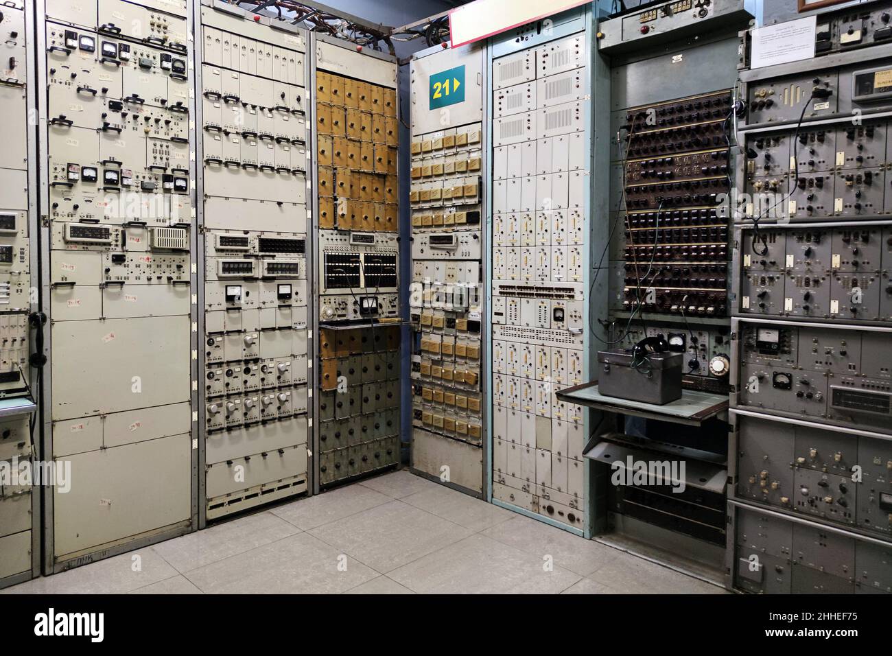 various electronic devices at an old military base with nuclear weapons ...