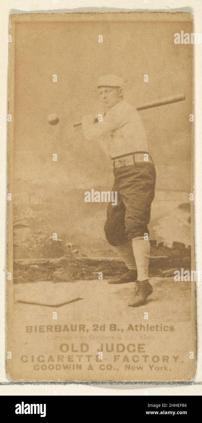Bierbauer, 2nd Base, Philadelphia Athletics, from the Old Judge series ...