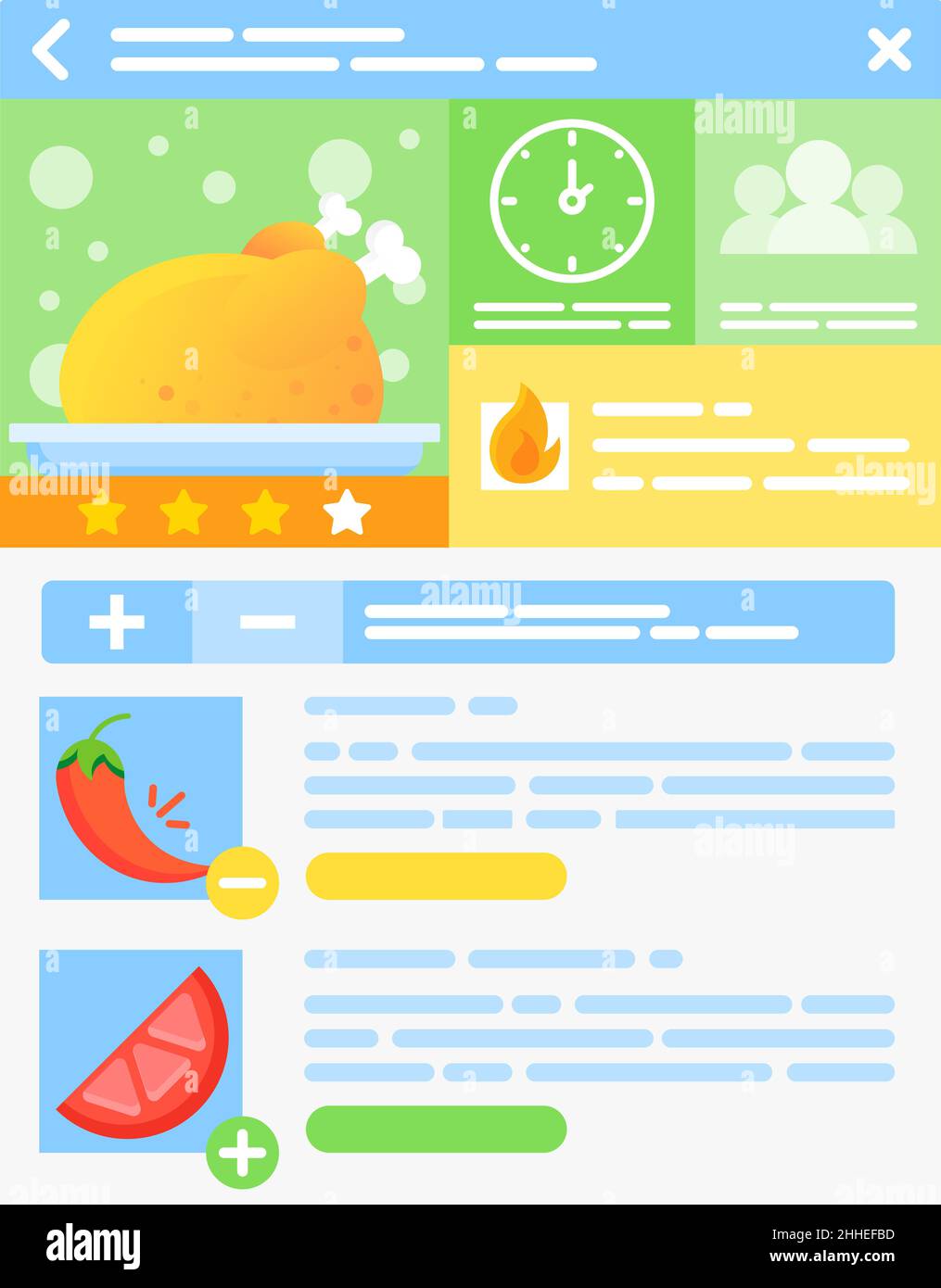 Cooking icon edit recipe mobile app vector Stock Vector Image & Art - Alamy