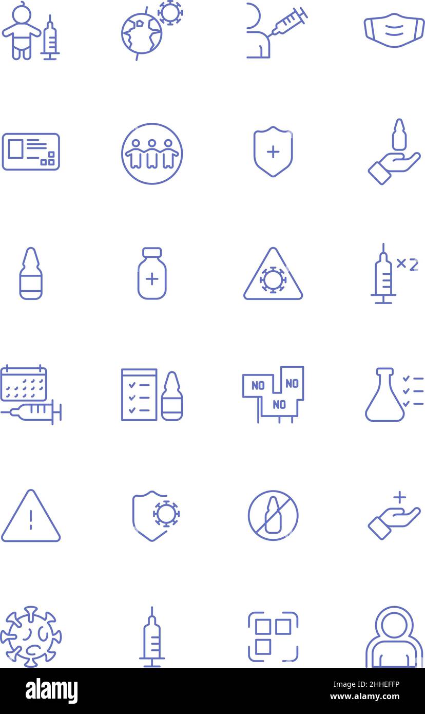 Vaccination symbols. Medical epidemic protection covid 19 injection ...