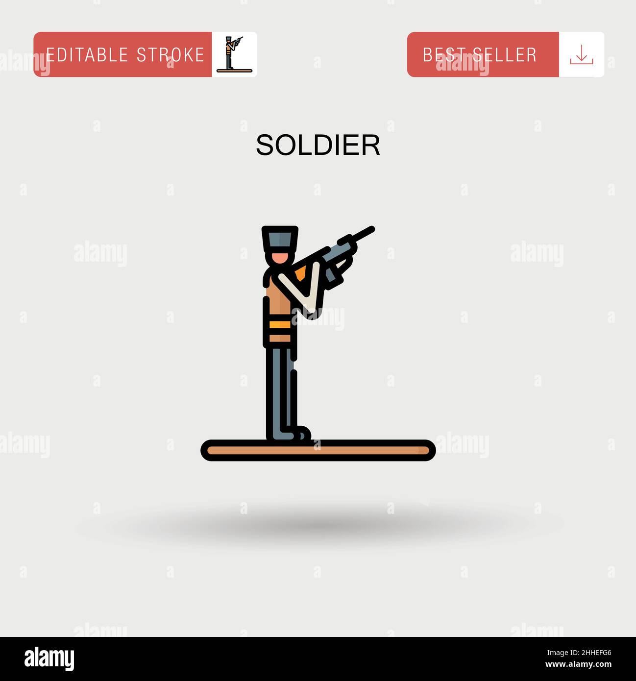 Soldier Simple vector icon Stock Vector Image & Art - Alamy