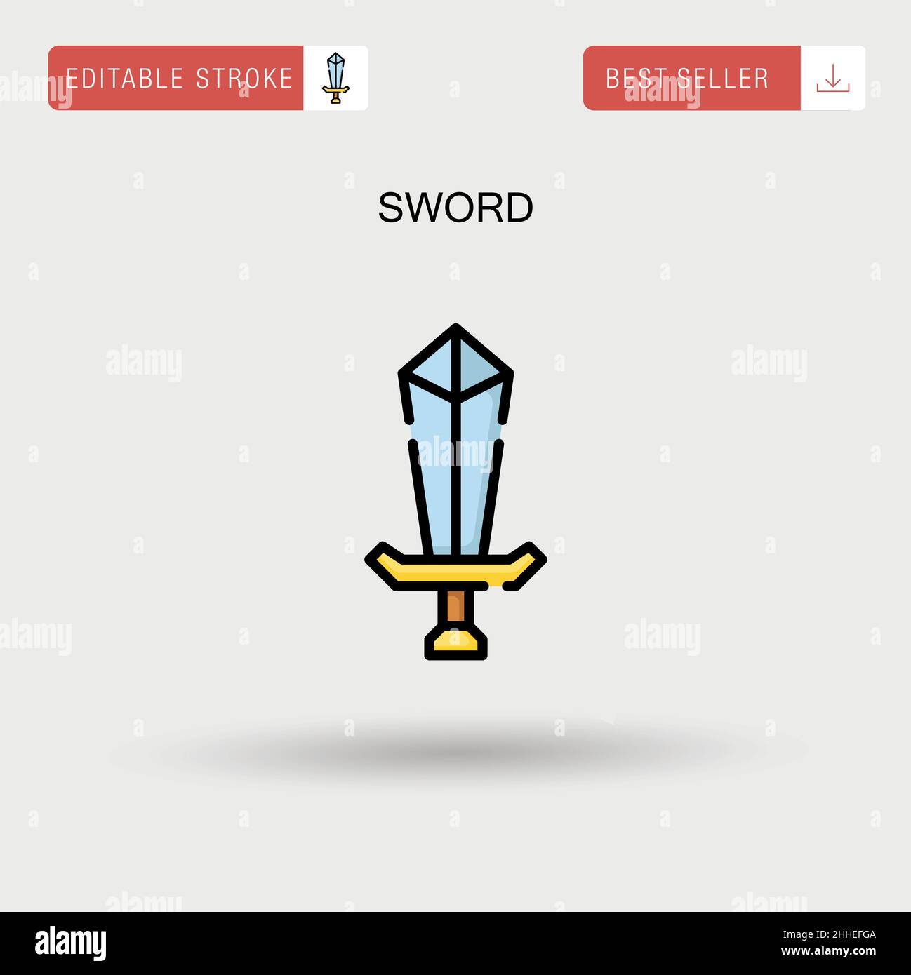 Sword Simple vector icon Stock Vector Image & Art - Alamy