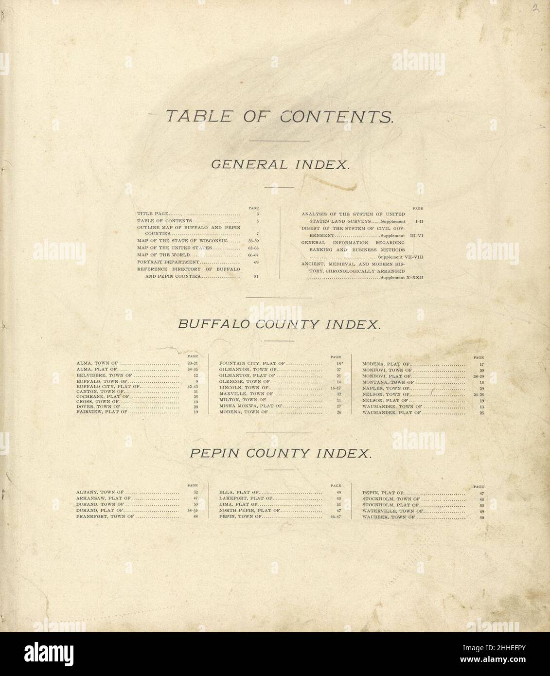 Standard atlas of Buffalo and Pepin counties, Wisconsin - including a ...