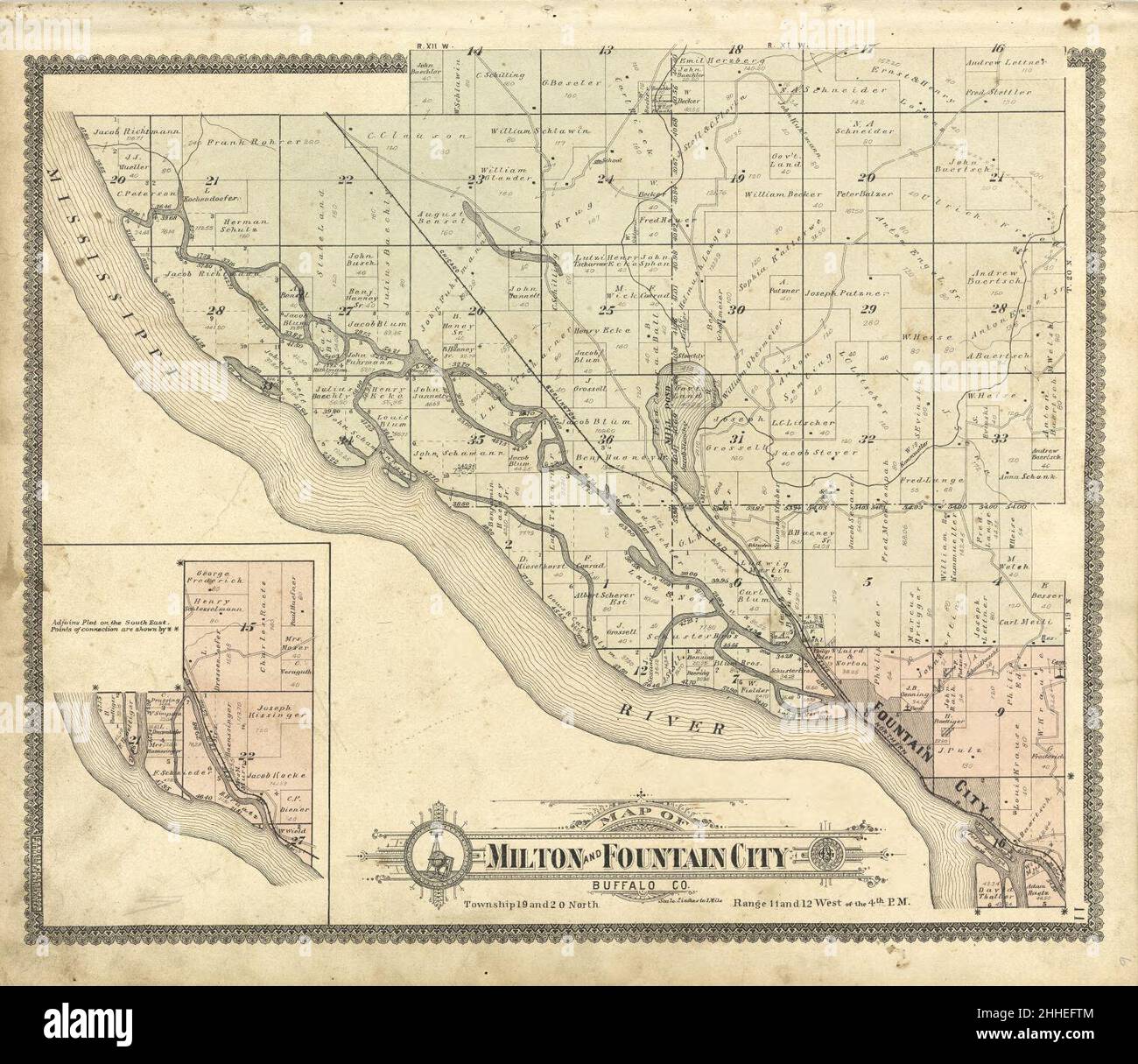 Map of pepin hi-res stock photography and images - Alamy