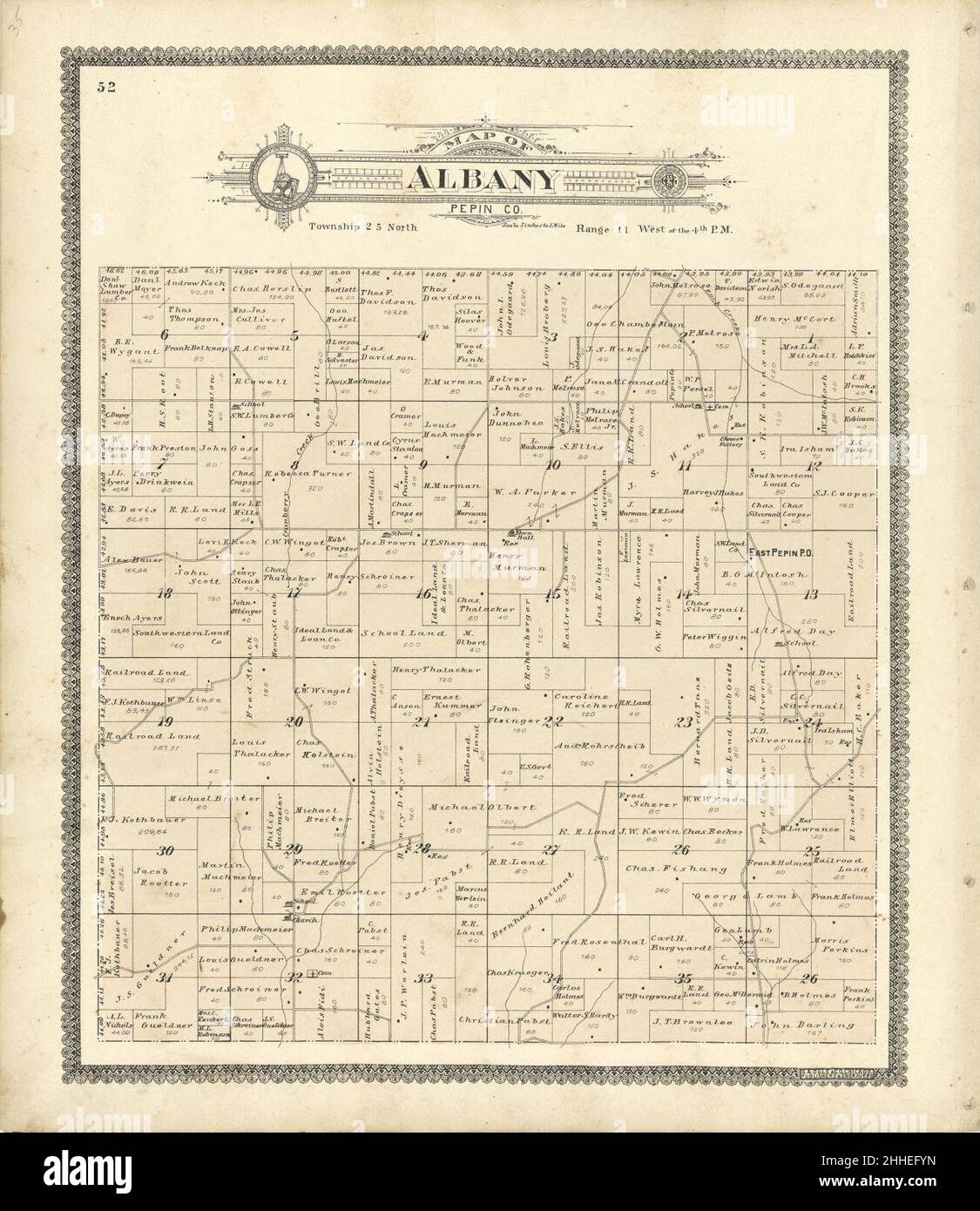 Map of pepin hi-res stock photography and images - Alamy