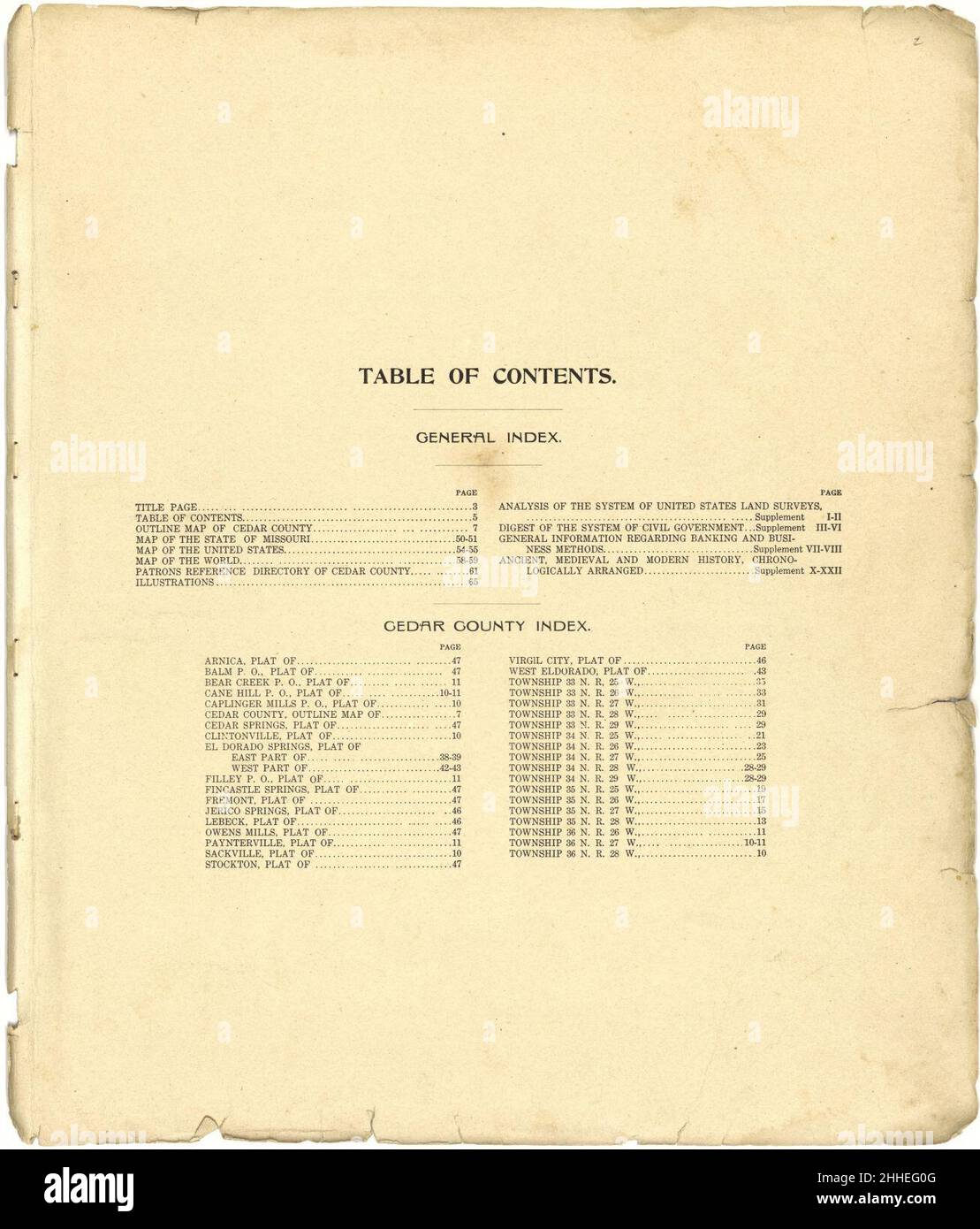 Standard atlas of Cedar County, Missouri - including a plat book of the ...