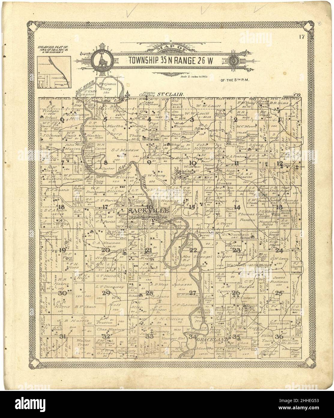 Standard atlas of Cedar County, Missouri - including a plat book of the villages, cities and ...