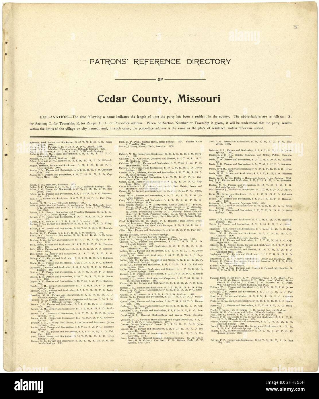 Standard atlas of Cedar County, Missouri - including a plat book of the ...