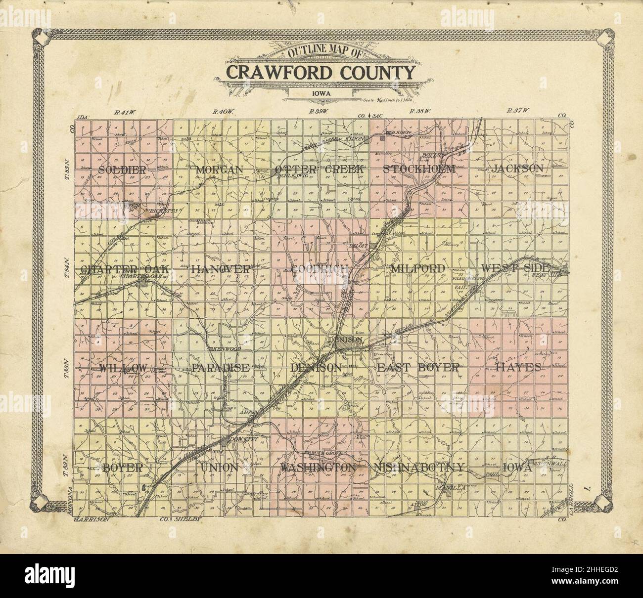 Standard atlas of Crawford County, Iowa - including a plat book of the ...