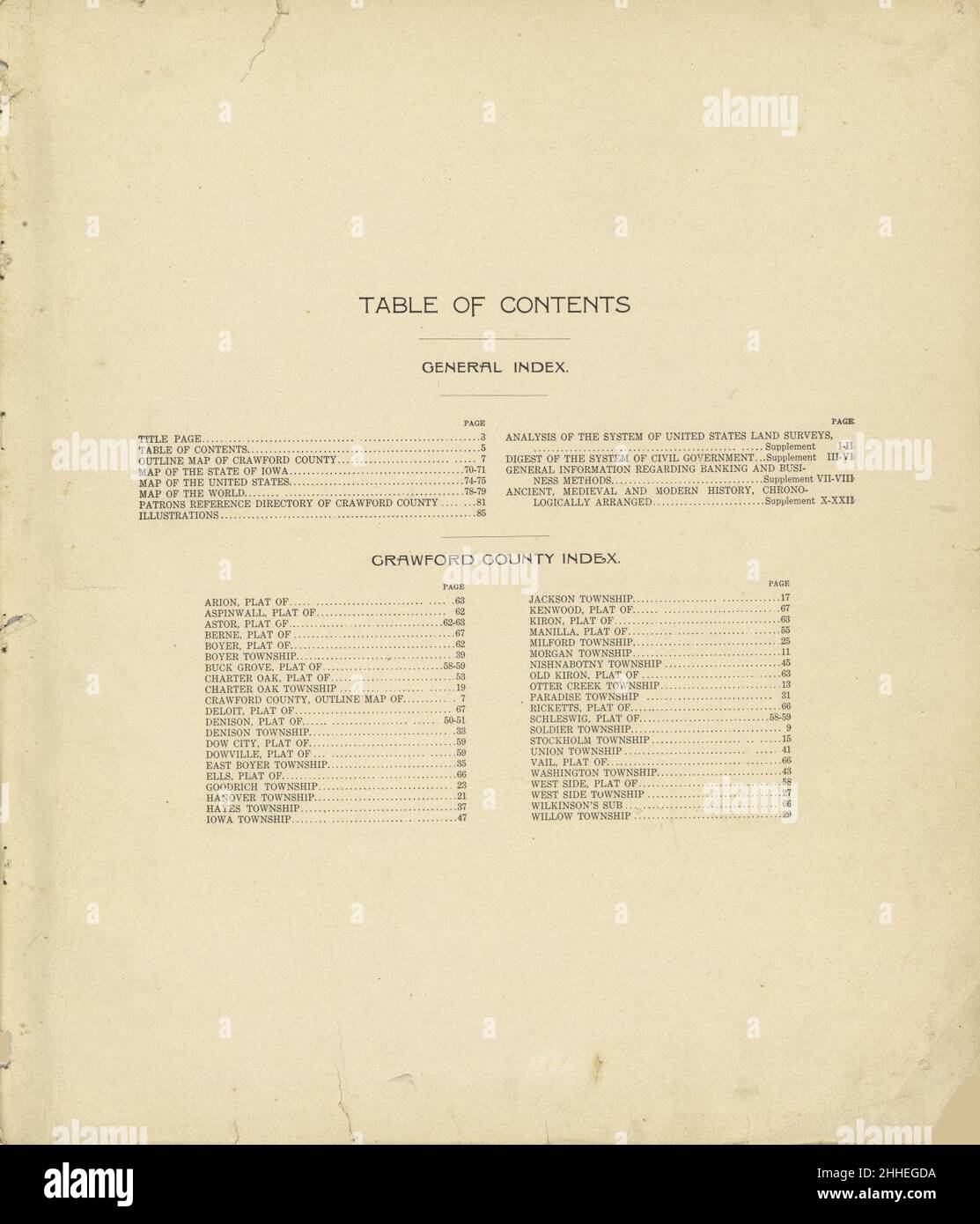 Standard atlas of Crawford County, Iowa - including a plat book of the ...