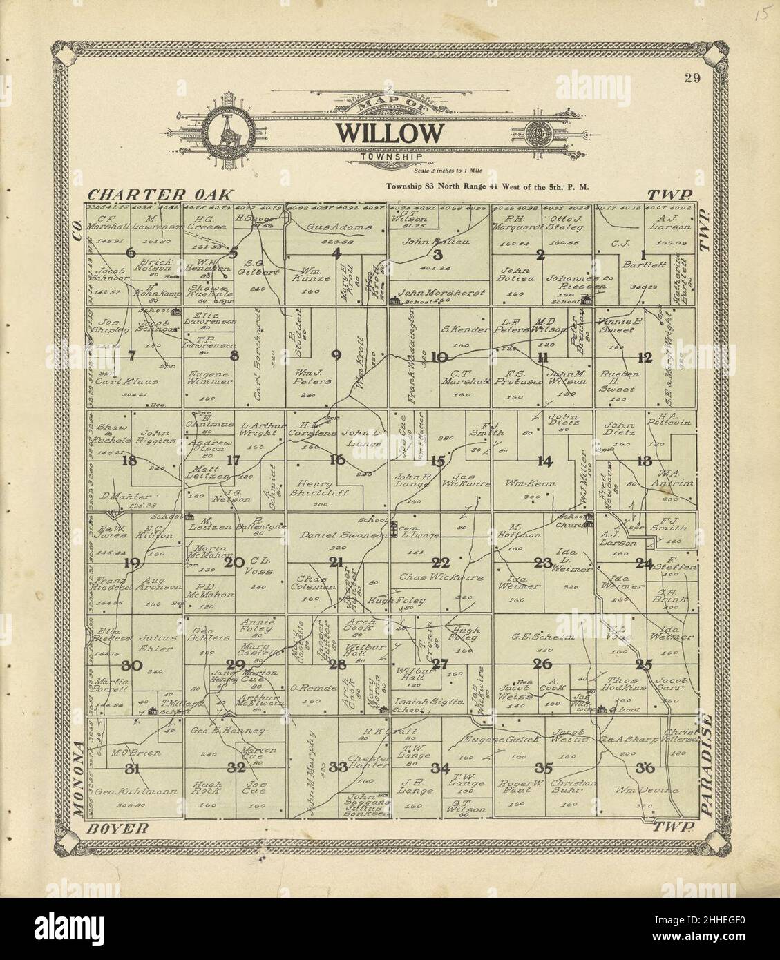 Standard atlas of Crawford County, Iowa - including a plat book of the villages, cities and ...