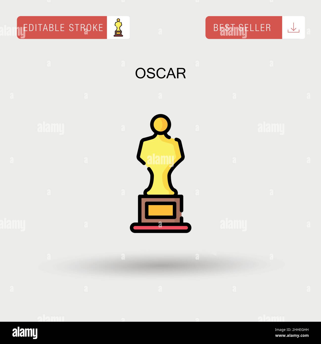 Gold trophy movie vector hi-res stock photography and images - Alamy