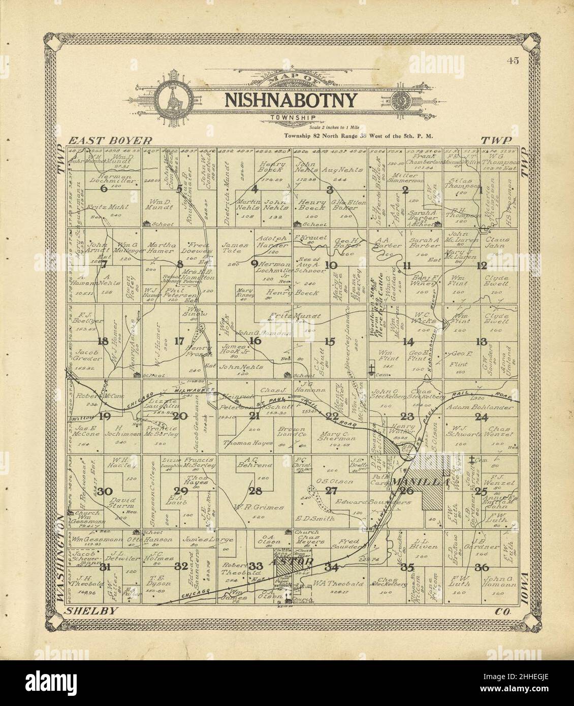 Standard atlas of Crawford County, Iowa - including a plat book of the ...