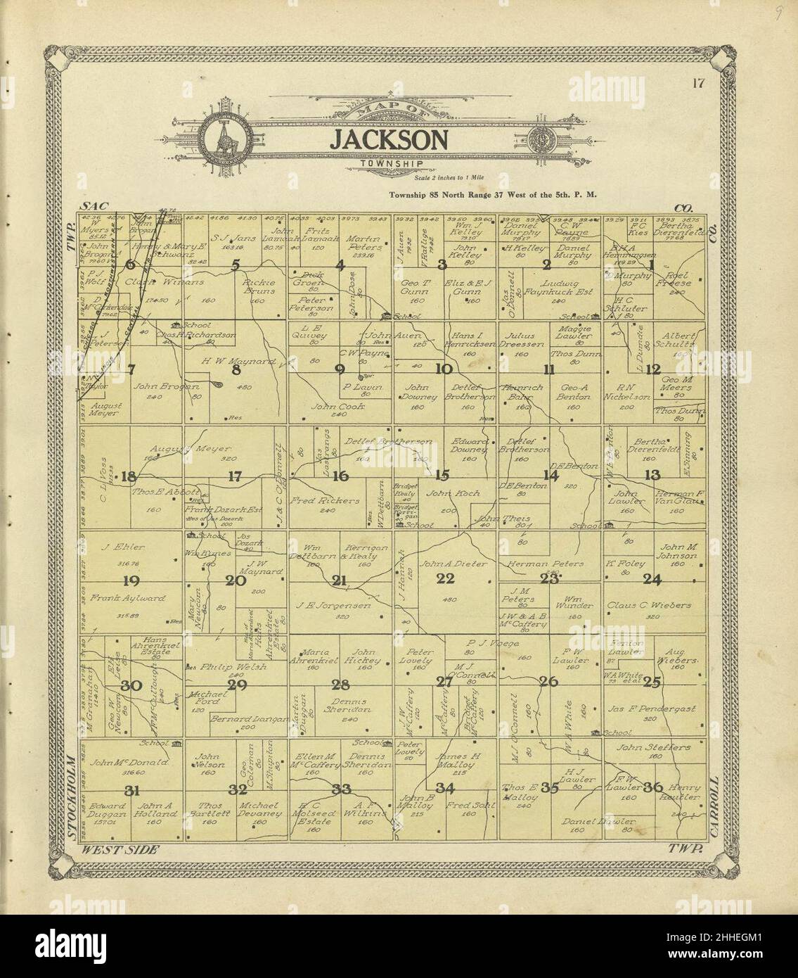 Standard Atlas Of Crawford County Iowa Including A Plat Book Of The Villages Cities And