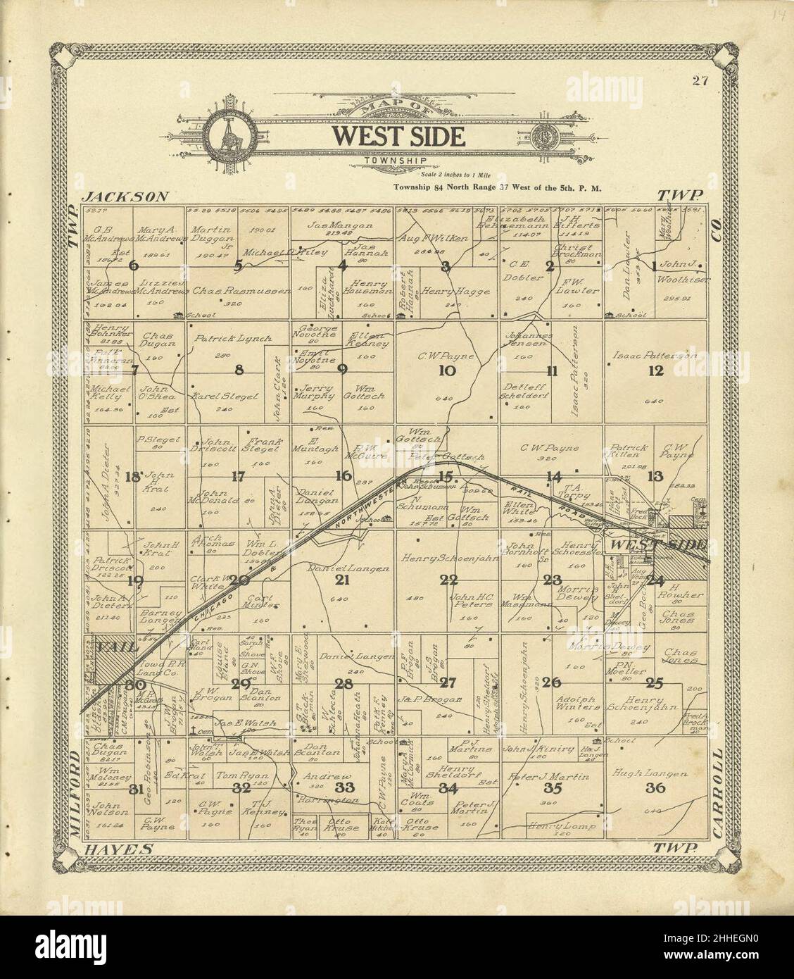 Standard atlas of Crawford County, Iowa - including a plat book of the villages, cities and ...