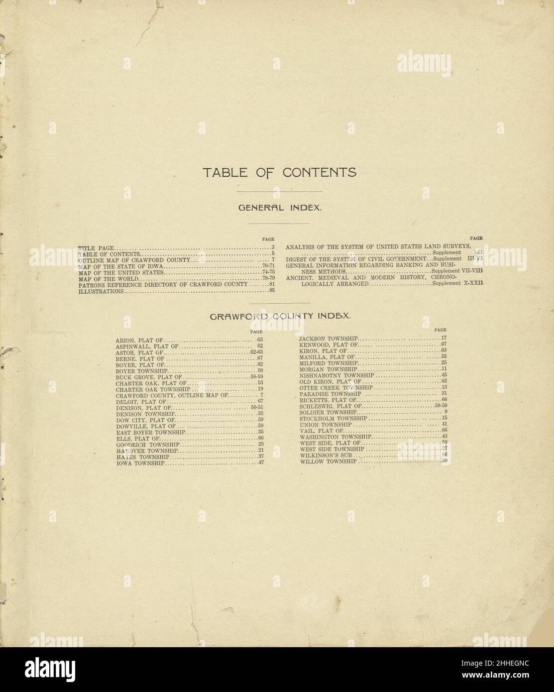 Standard atlas of Crawford County, Iowa - including a plat book of the ...