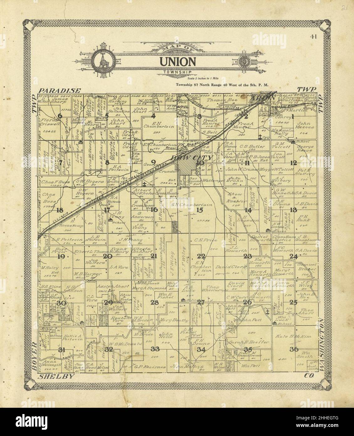 Standard atlas of Crawford County, Iowa - including a plat book of the ...