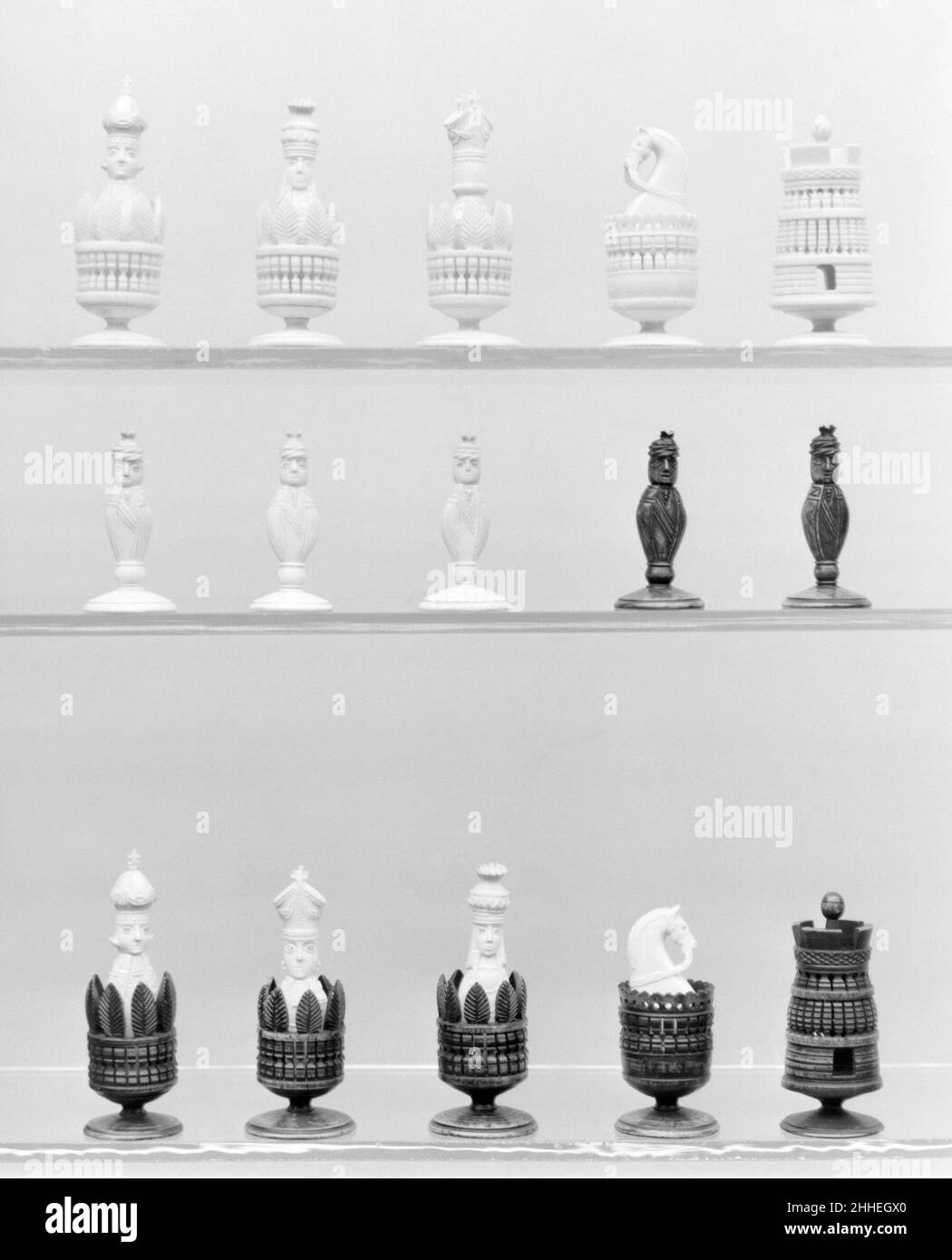 Chessmen (32) second half 18th century Portuguese The king, queen ...