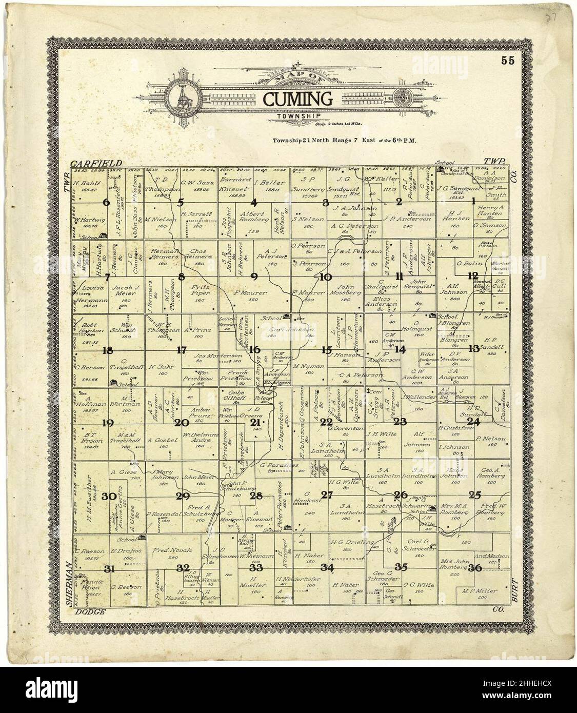 Standard atlas of Cuming County, Nebraska - including a plat book of ...