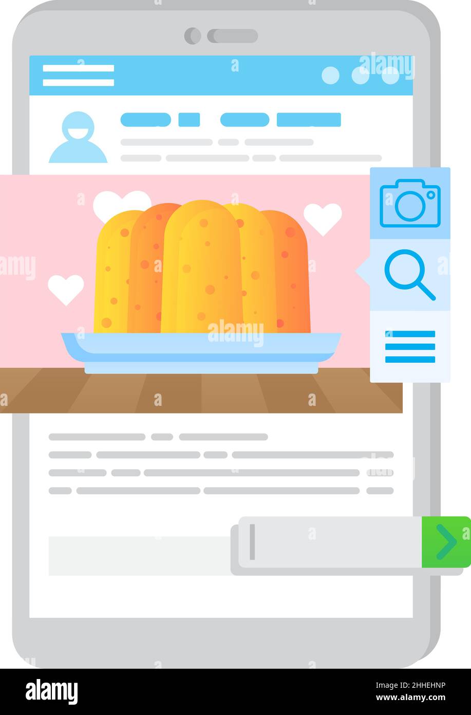 Recipe book mobile app vector icon isolated Stock Vector Image & Art ...