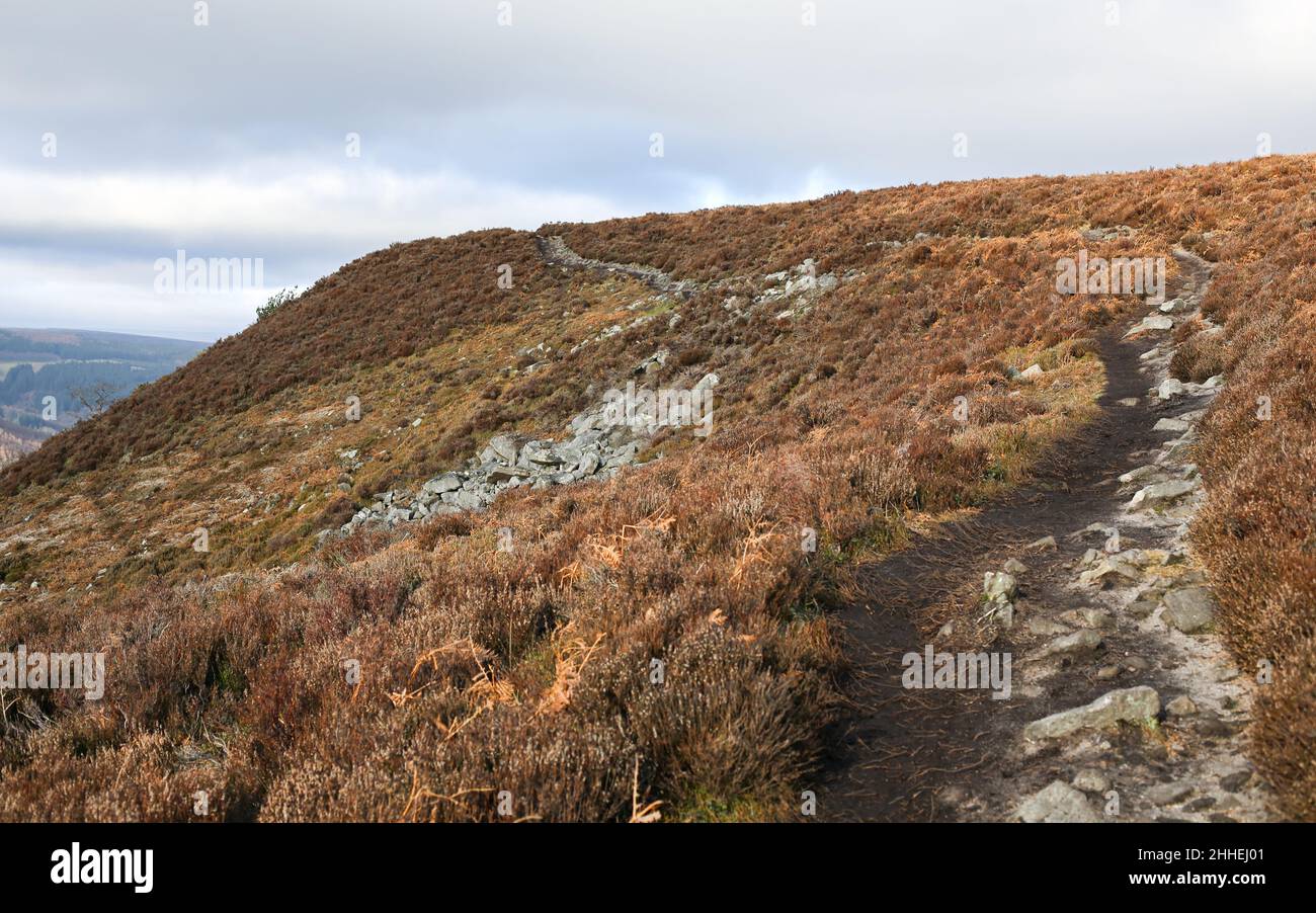 Derwent Edge path, Peak District UK Stock Photo - Alamy