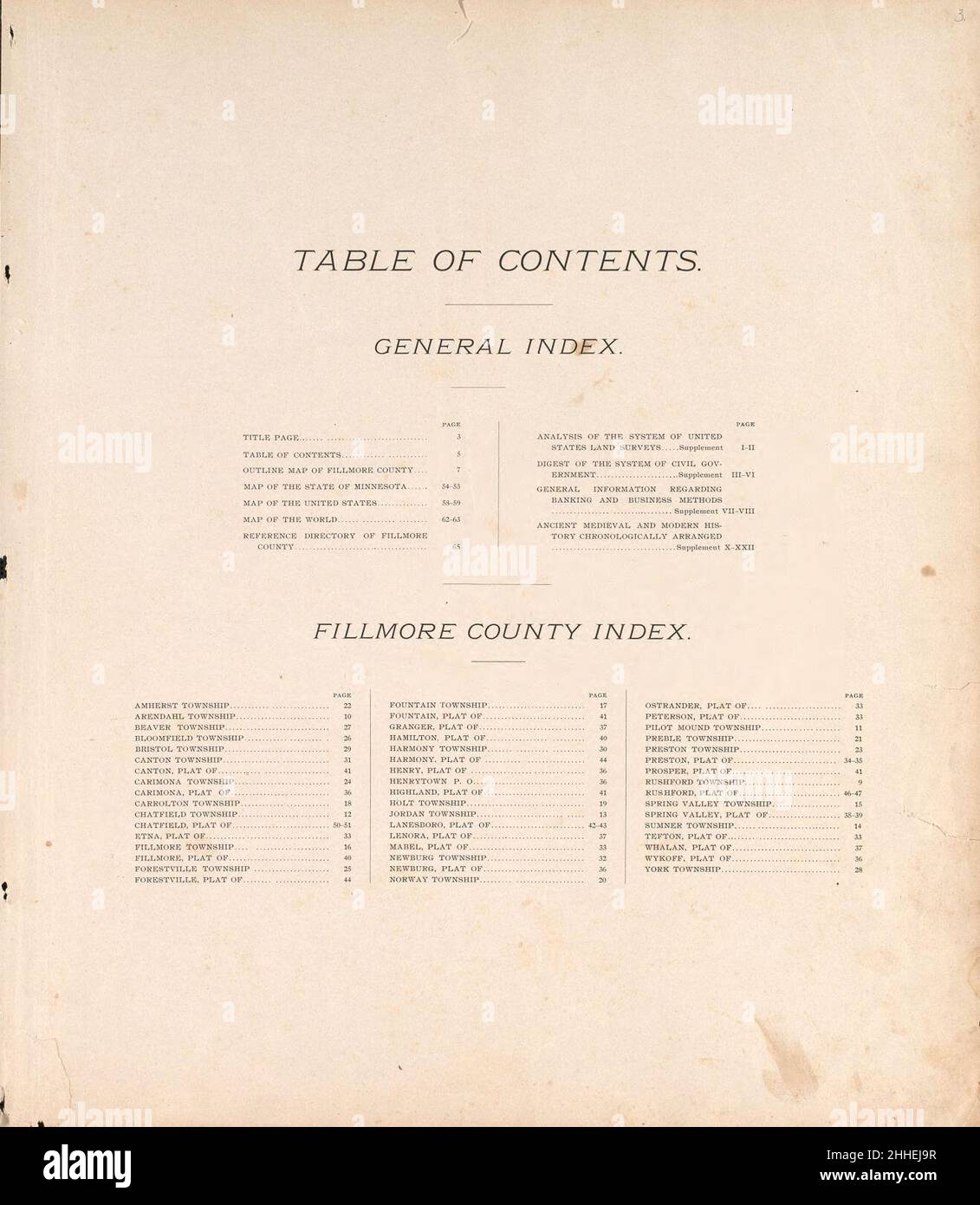 Standard atlas of Fillmore County, Minnesota - including a plat book of ...