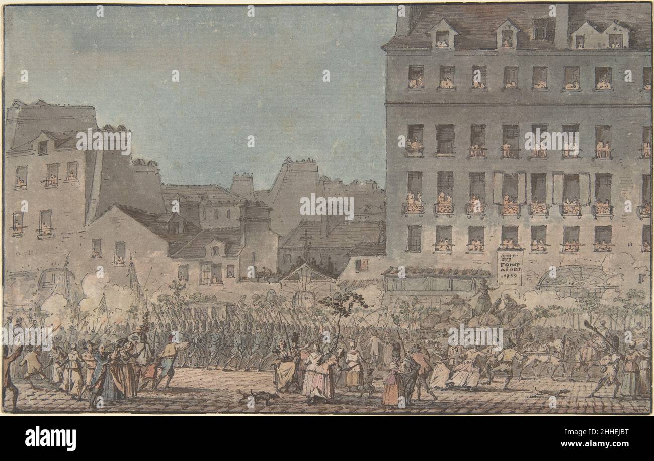 Louis XVI Entering Paris, October 6, 1789 1789 Jacques François Joseph ...