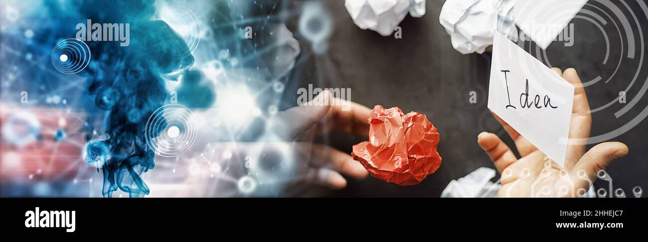 Colored pieces of paper. The concept of creativity and formation of ...