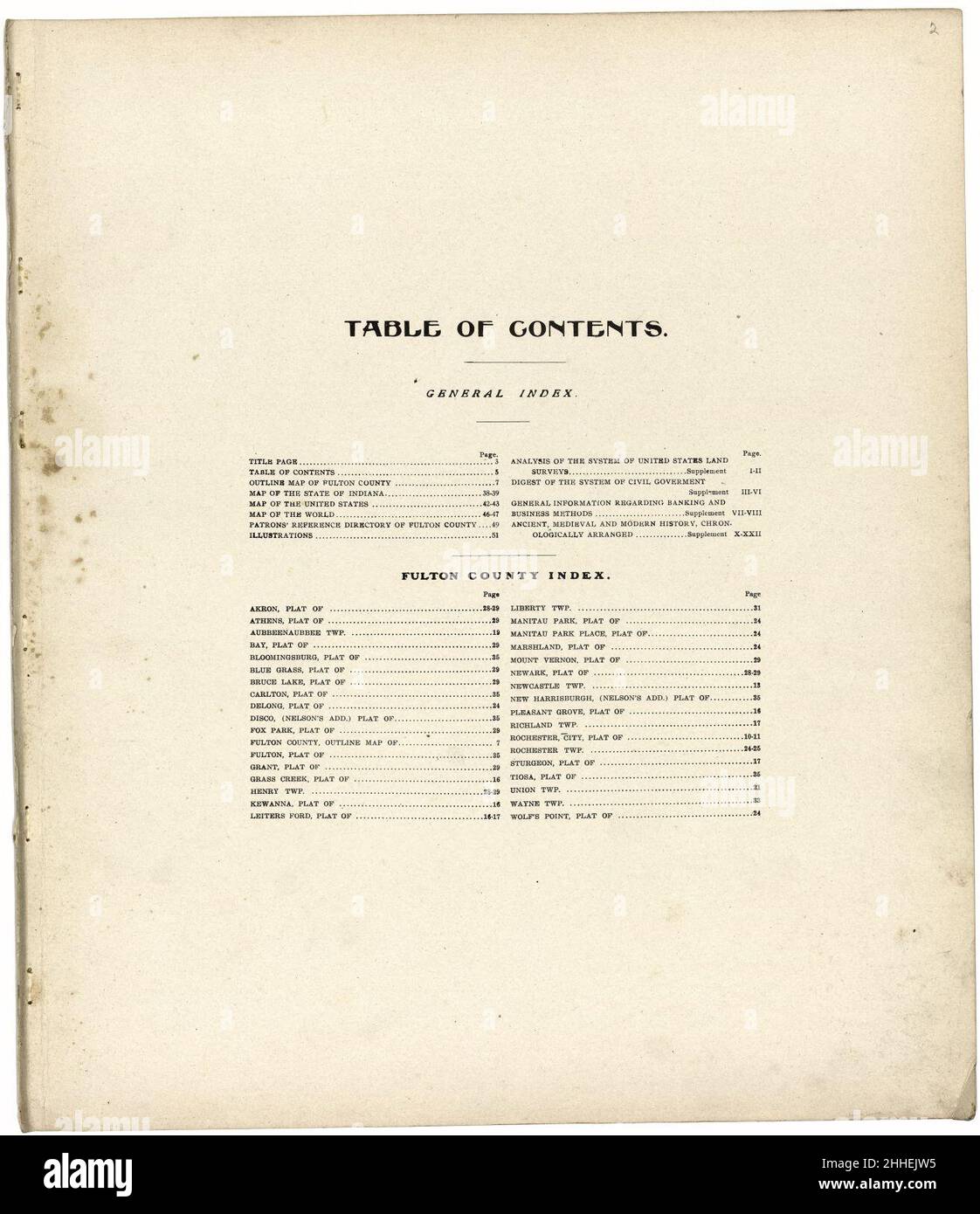 Standard atlas of Fulton County, Indiana - including a plat book of the ...